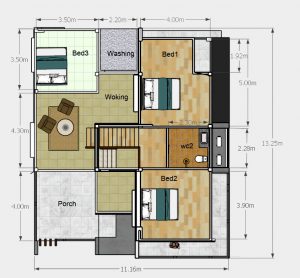 Modern Style Box Shape House