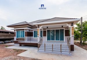 Elevated three-bedroom bungalow with open veranda - Pinoy House Plans