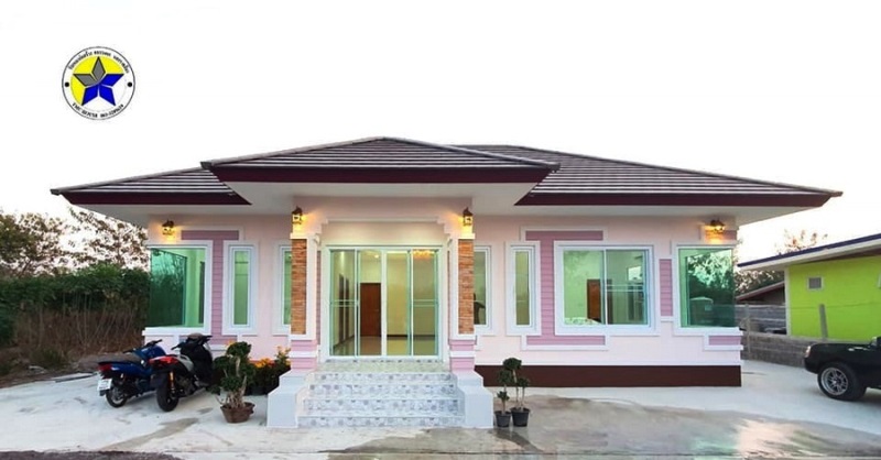 Magnificent Contemporary Style Home in Pink Shade - Pinoy House Plans