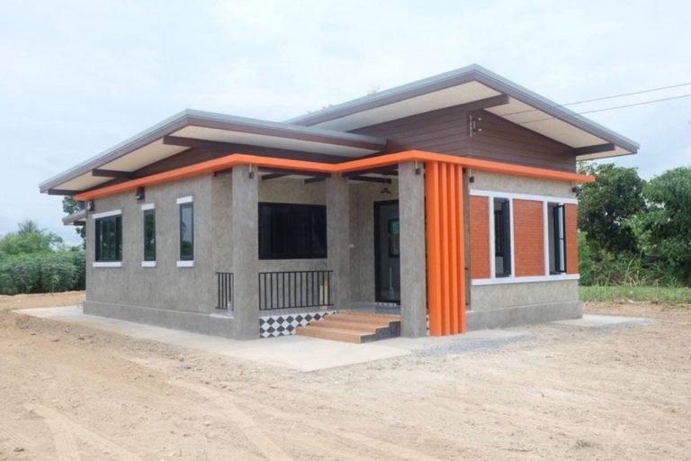 Single Storey Modern House with Brick Wall Cladding - Pinoy House Plans
