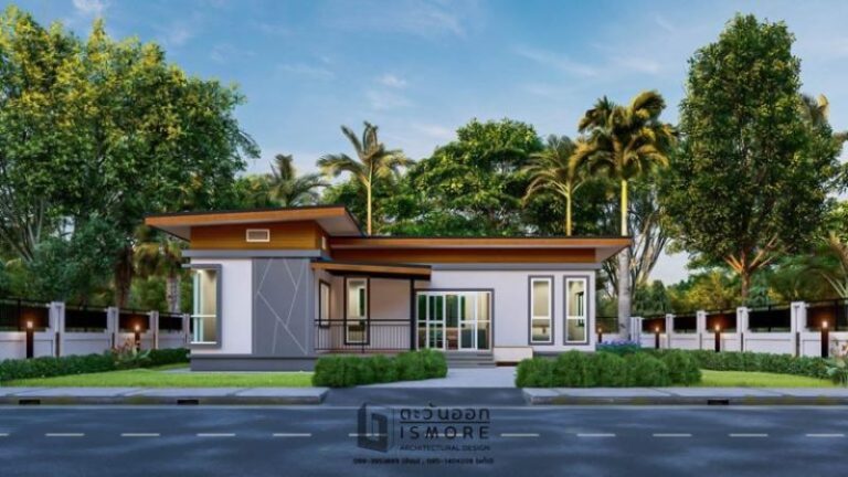 Modern L-Shaped House with a Beautiful Shed Roof - Pinoy House Plans